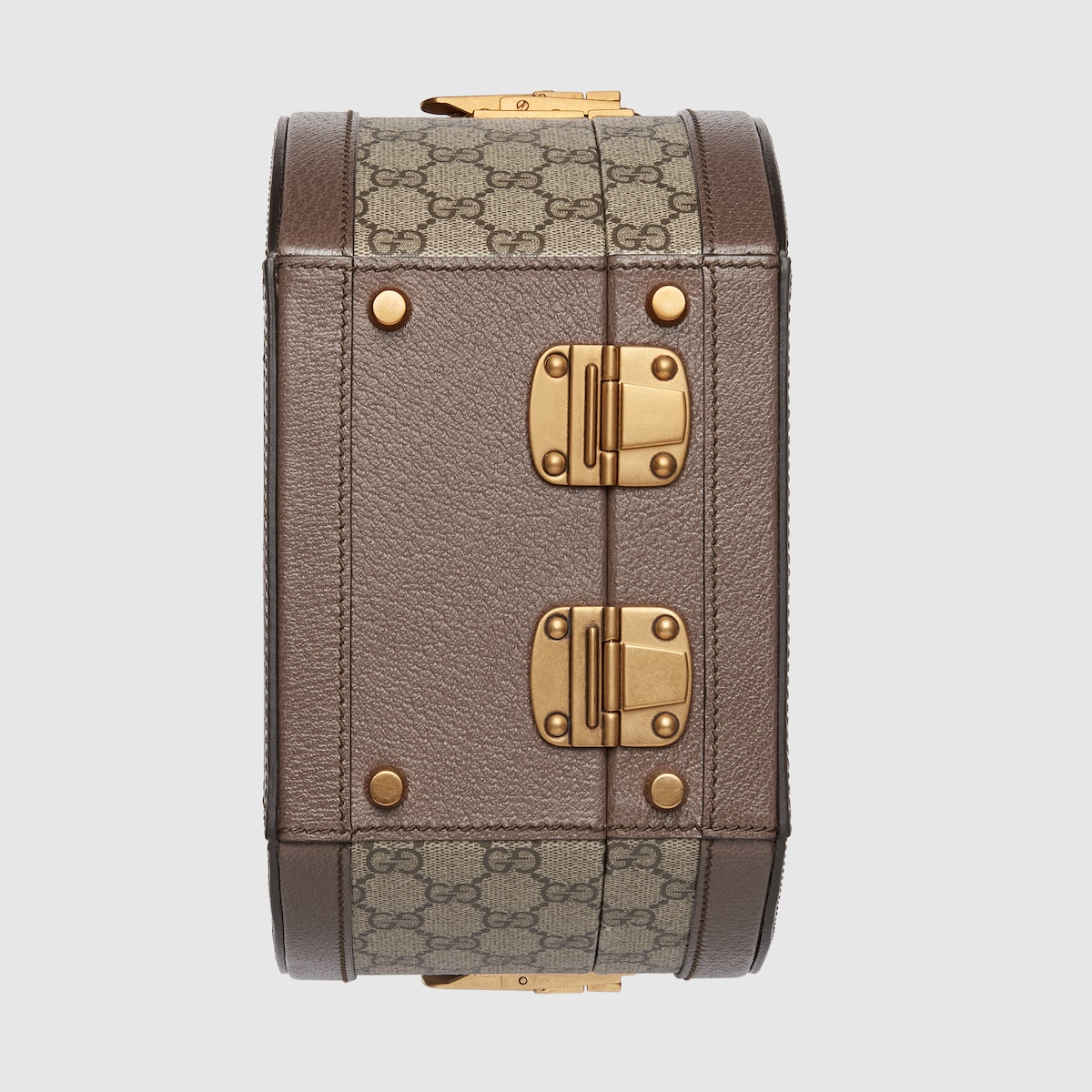 Gucci Savoy mini rigid hat box in beige and ebony Supreme | GUCCI® US