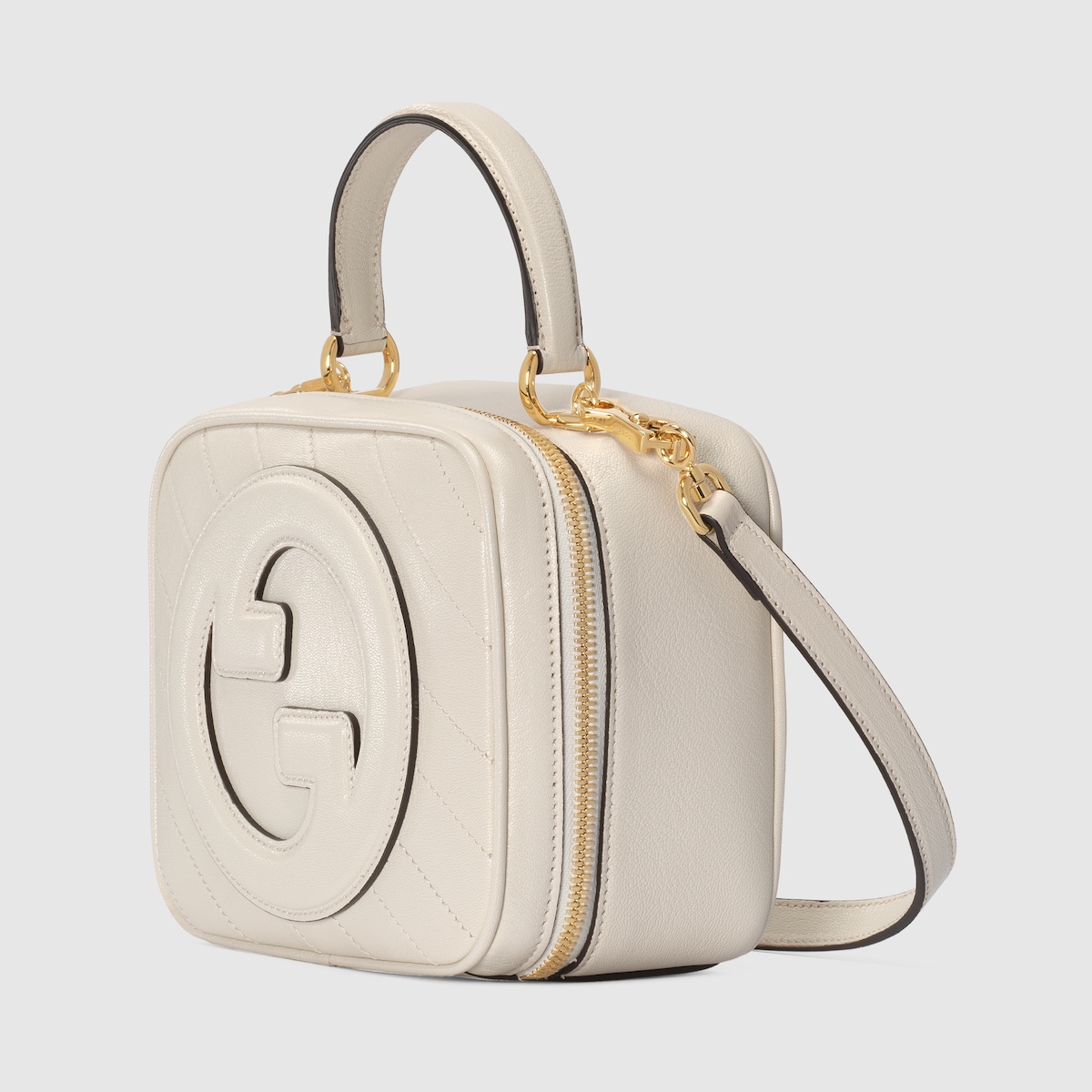 Gucci Blondie top handle bag in white leather | GUCCI® Australia