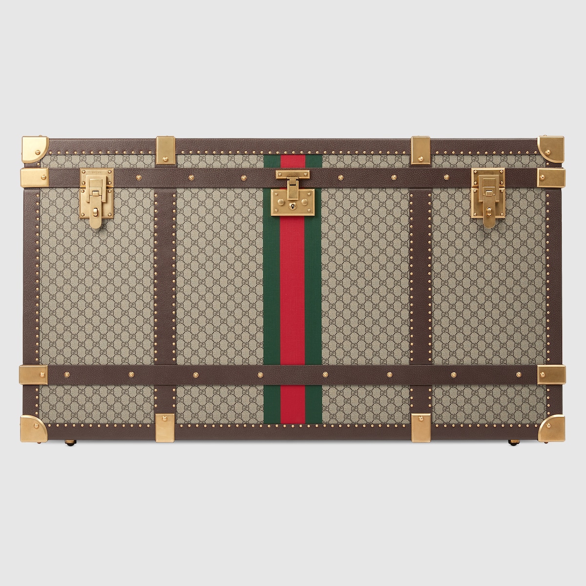 Gucci Savoy trunk in beige and ebony Supreme | GUCCI® UK