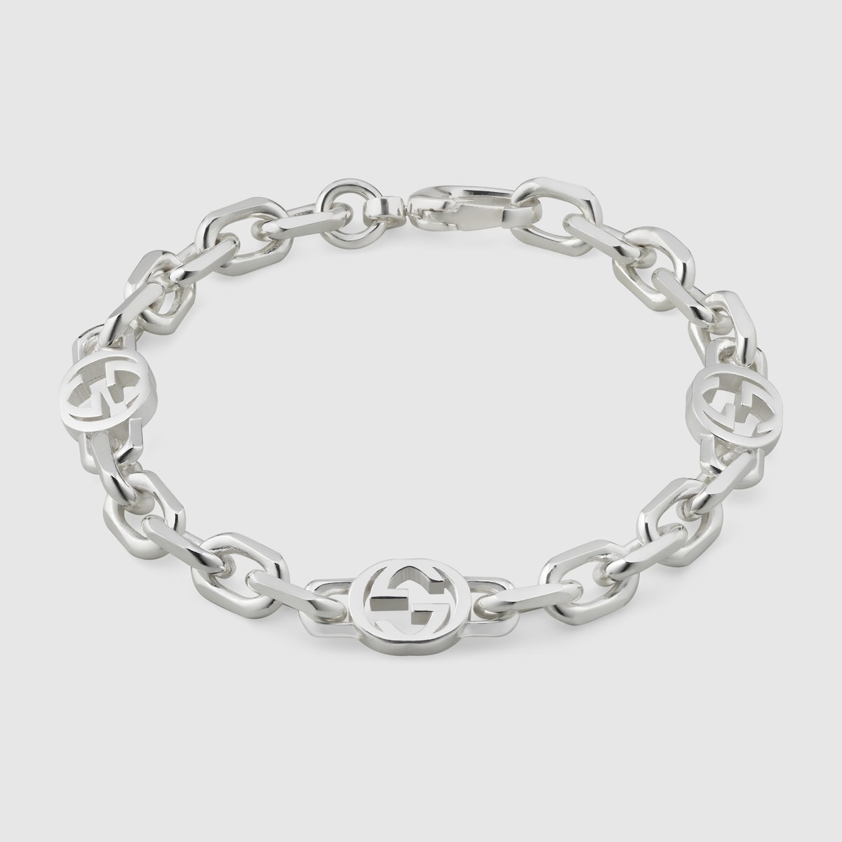Bracciale a catena Gucci Interlocking in argento 925 | GUCCI® IT