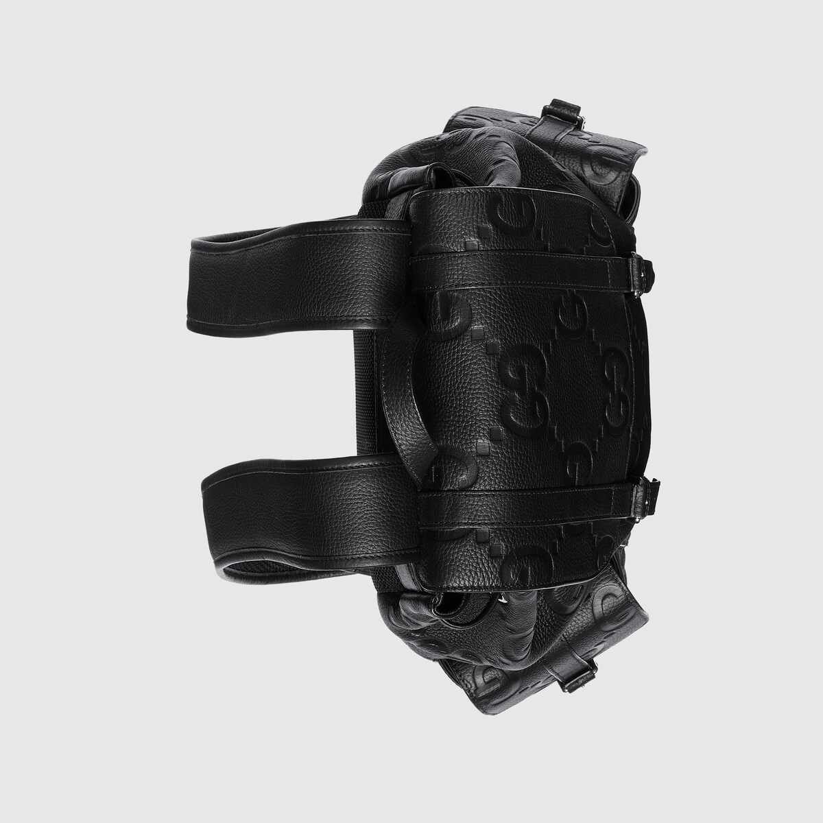 Medium jumbo GG backpack in black leather | GUCCI® Canada