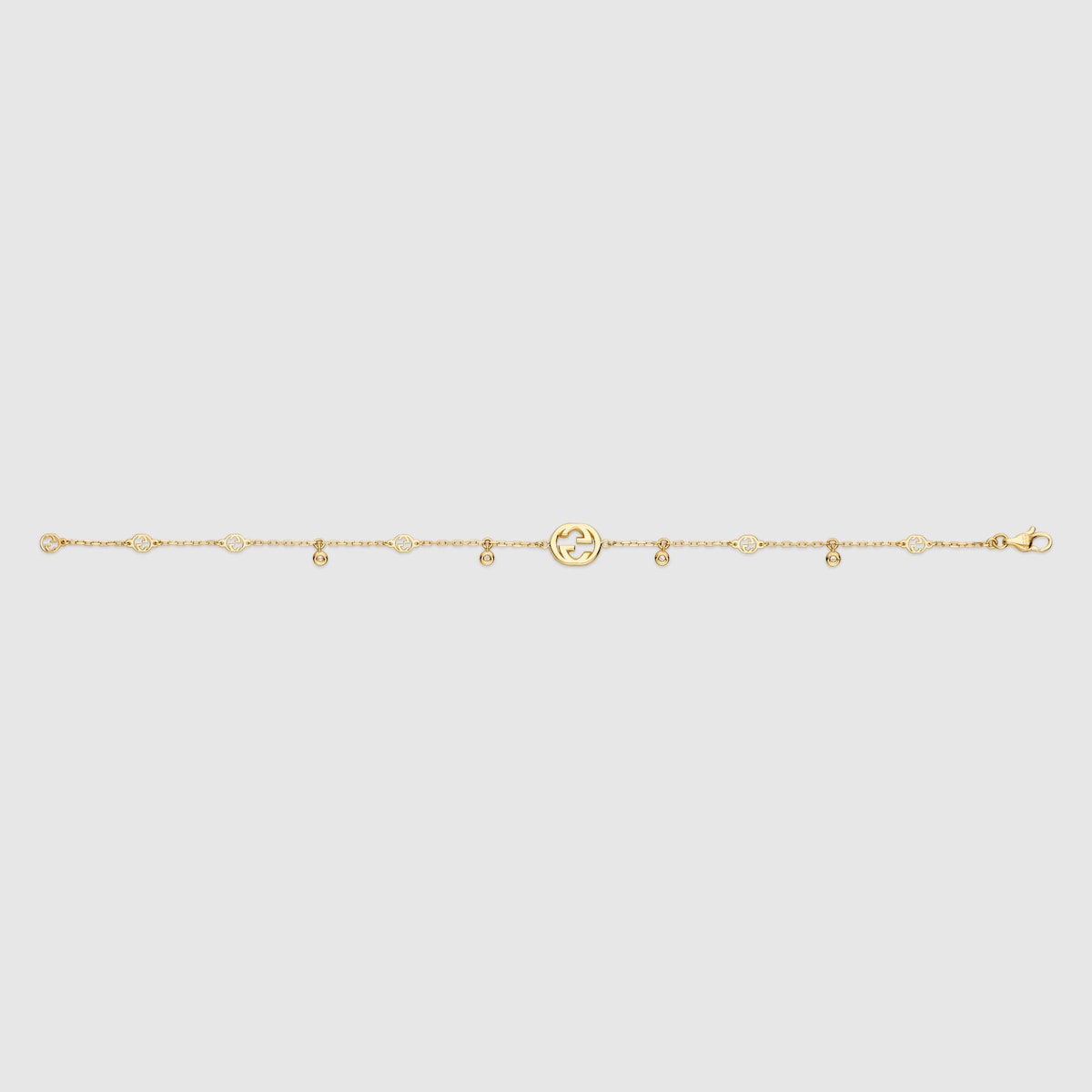 Gucci Interlocking diamond 18k bracelet in 18k yellow gold | GUCCI® CA