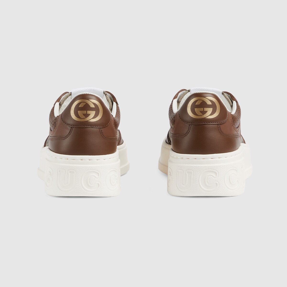 Women's GG trainer in light brown leather | GUCCI® NZ