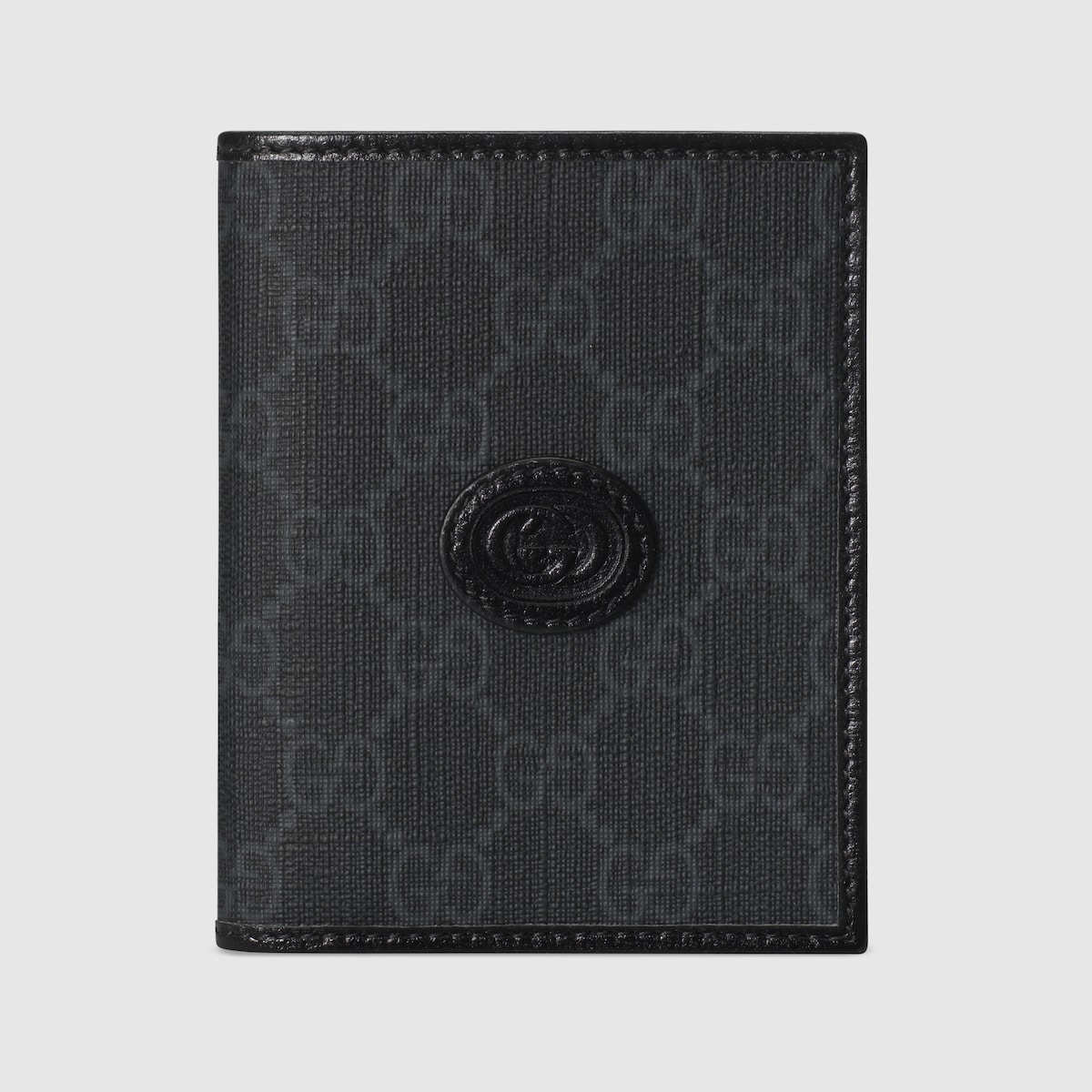 GG card case with Interlocking G in black Supreme | GUCCI® PL