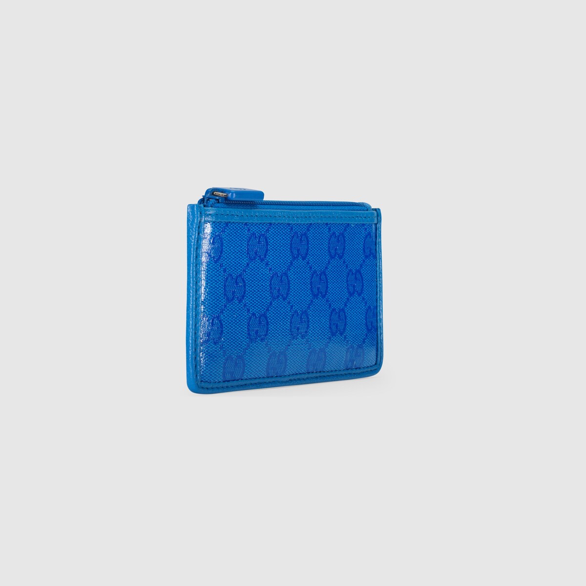 GG Crystal card case in blue GG Crystal canvas | GUCCI® NZ
