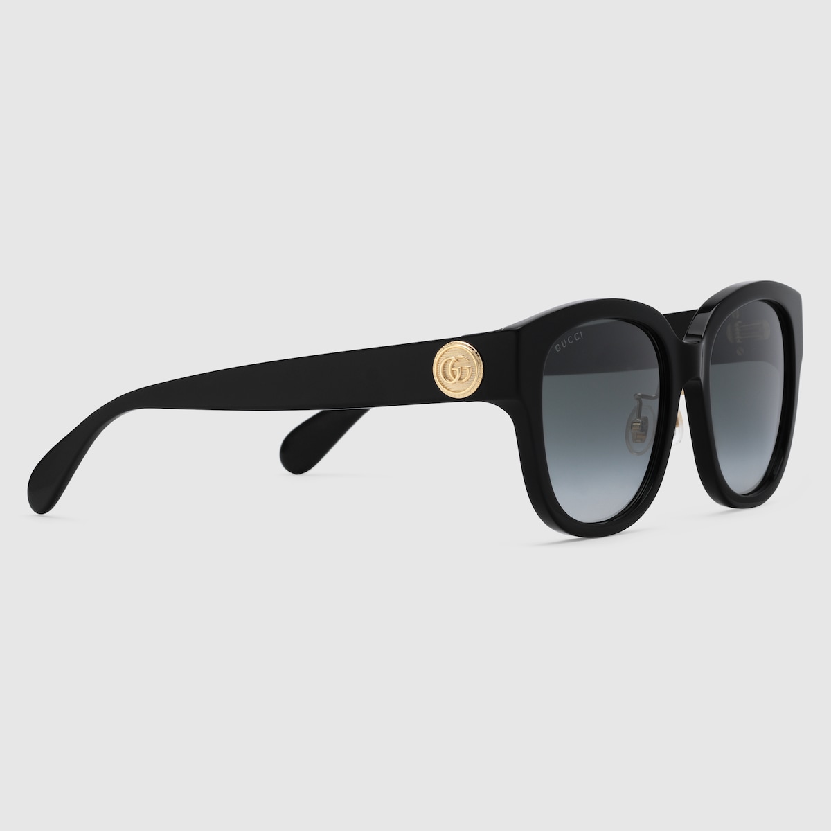Specialized fit round sunglasses in black acetate | GUCCI® SG
