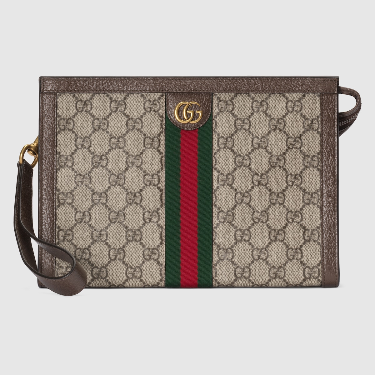 Ophidia small pouch in beige and ebony Supreme | GUCCI® US