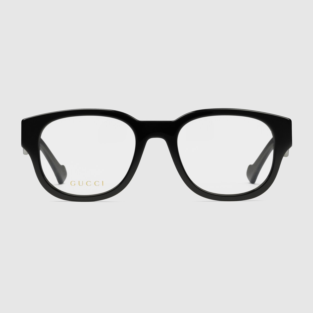Round optical frame in black acetate | GUCCI® UK