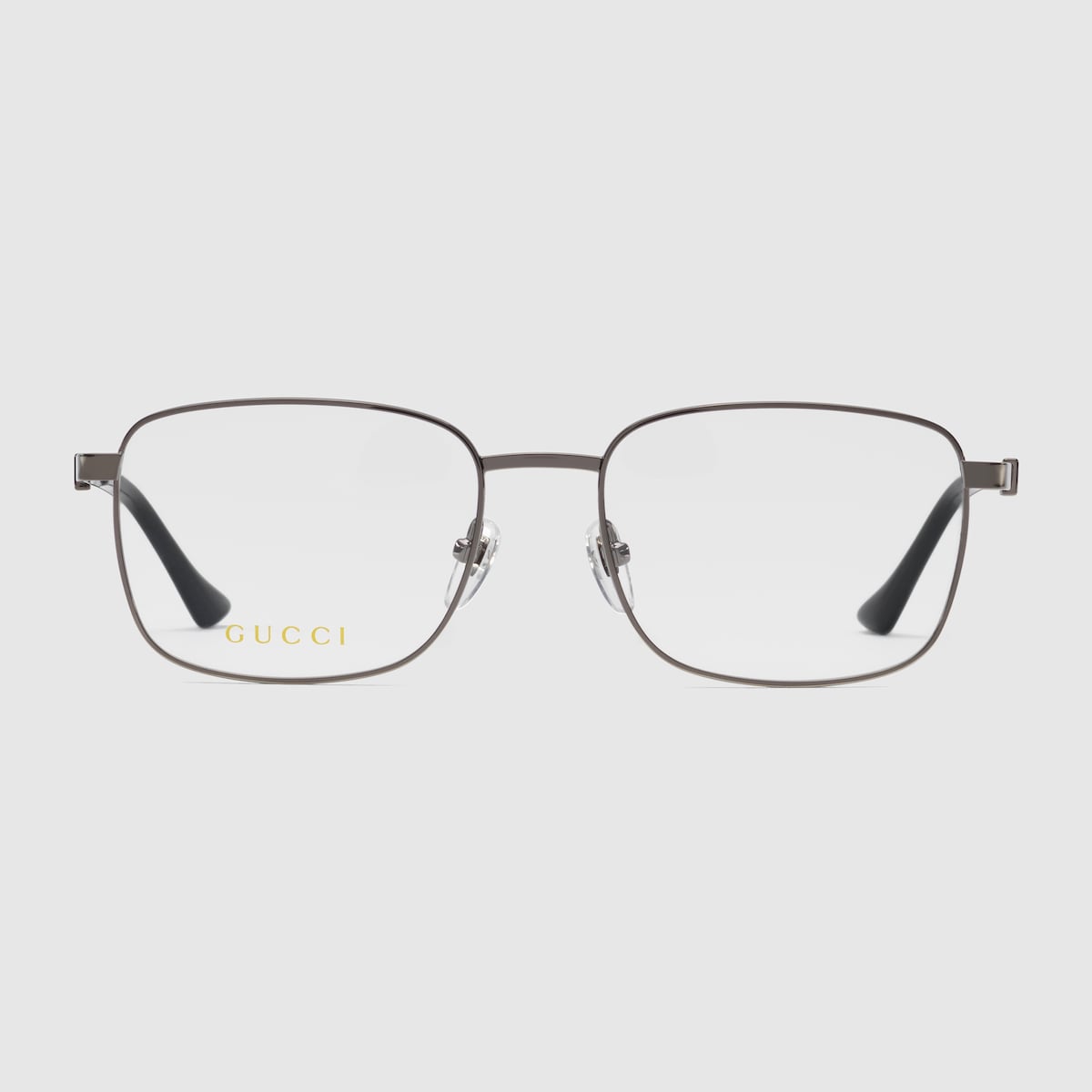 Square optical frame in silver-toned metal | GUCCI® UK