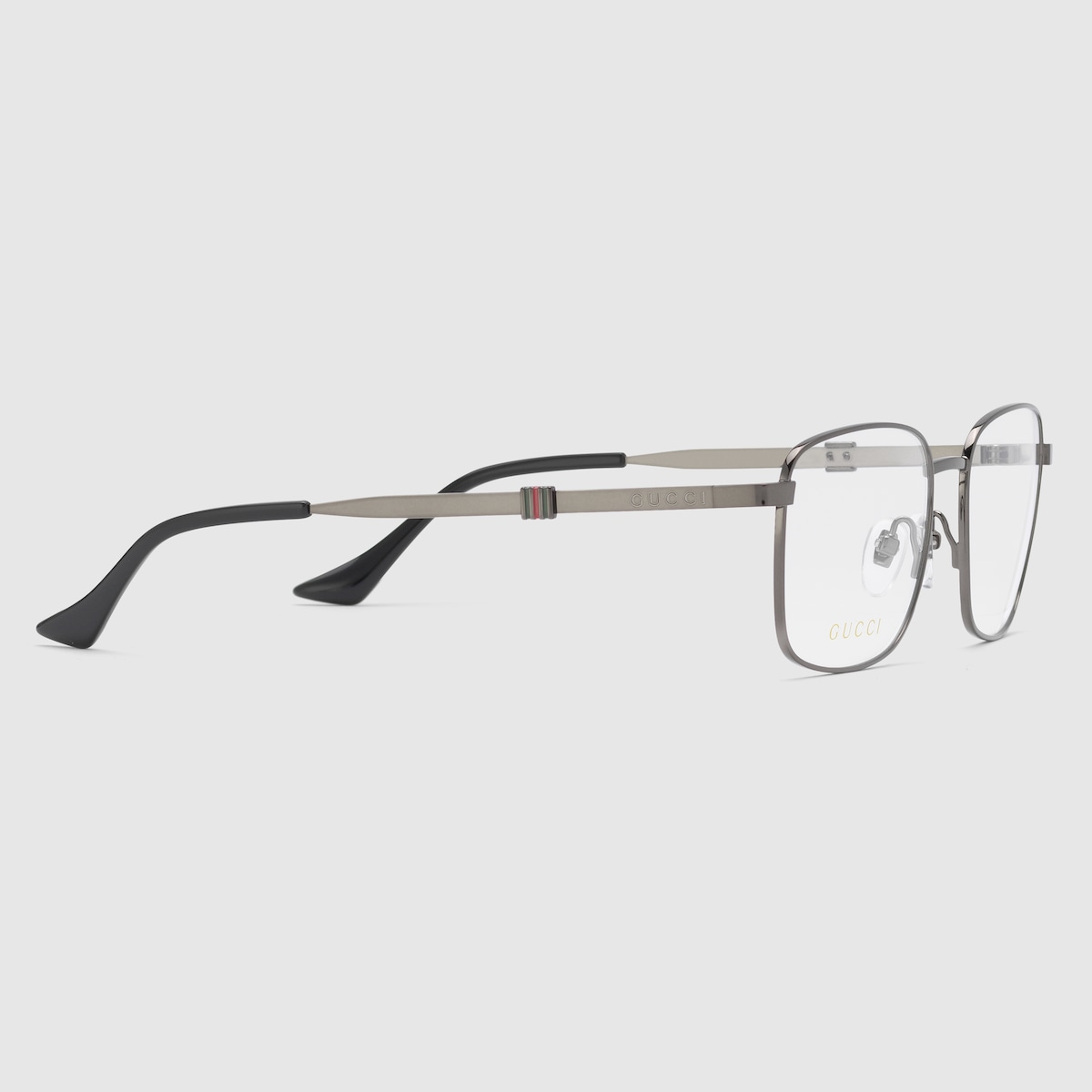 Square optical frame in silver-toned metal | GUCCI® UK