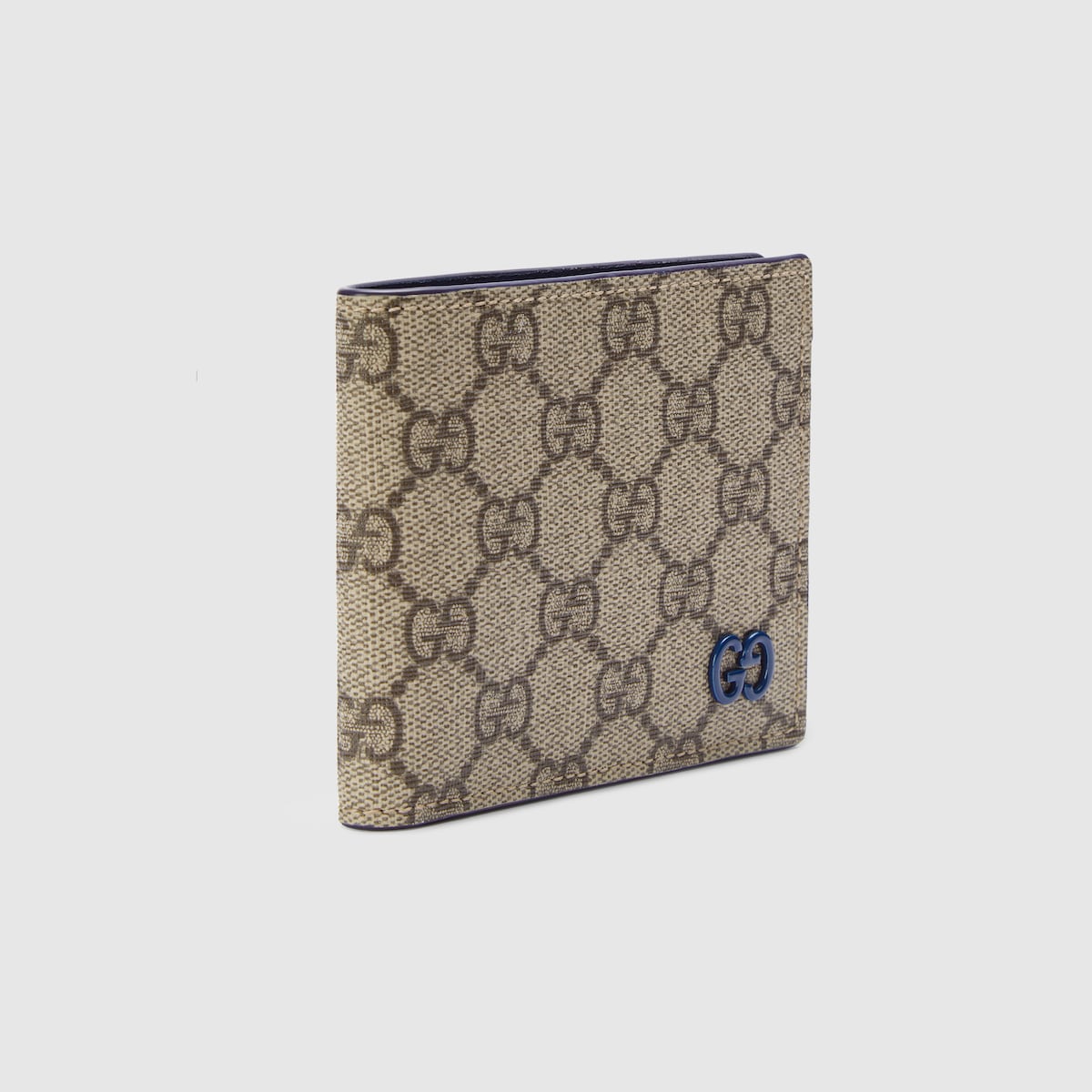 Wallet with GG detail in beige and ebony Supreme | GUCCI® UK