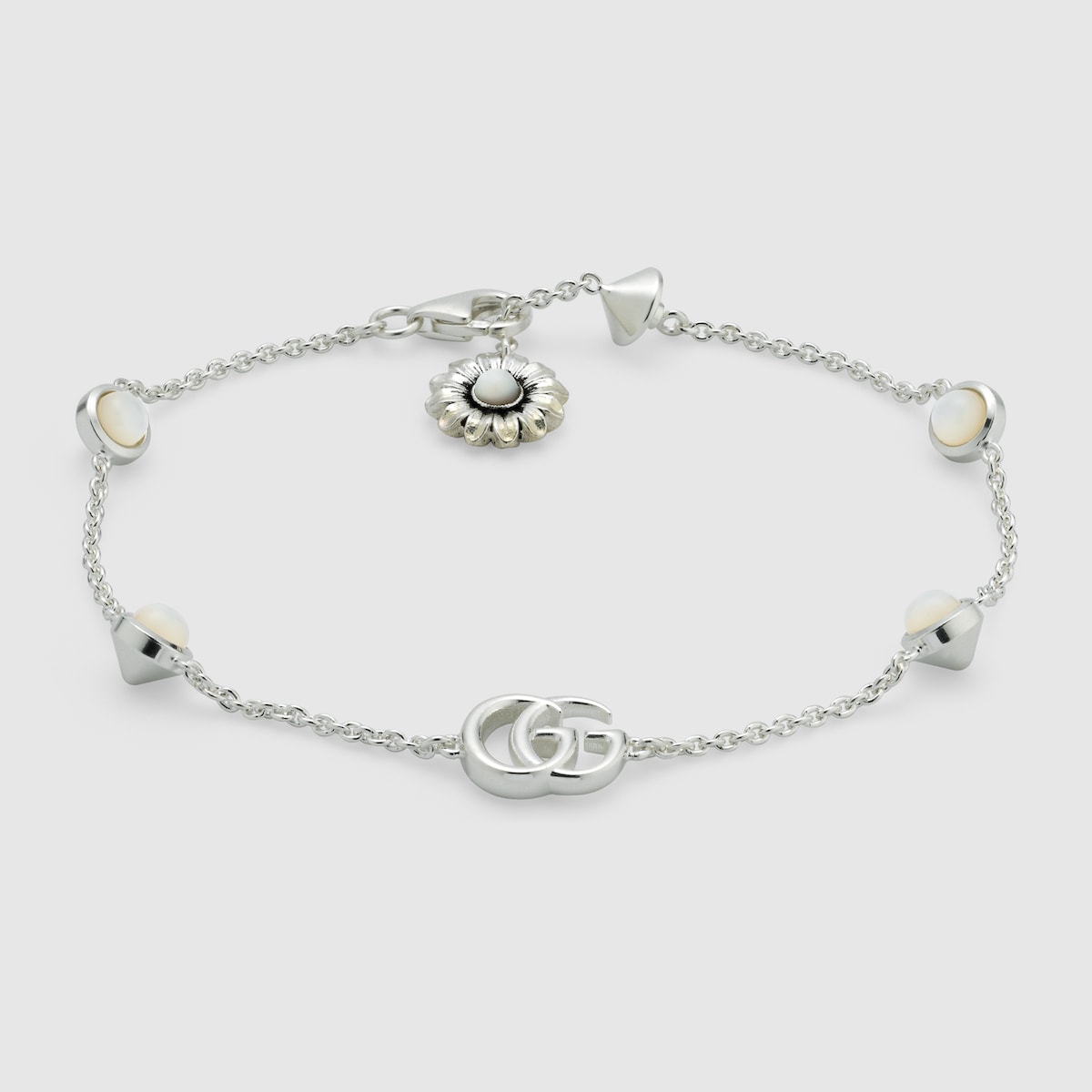Pulsera GG Marmont de nácar en plata de ley 925 | GUCCI® ES