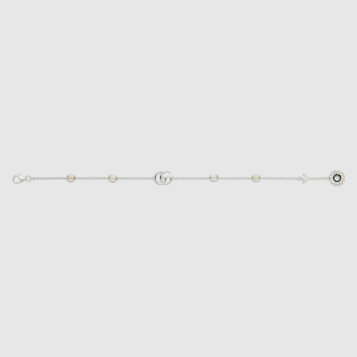 GG Marmont mother of pearl bracelet in 925 sterling silver | GUCCI® UK