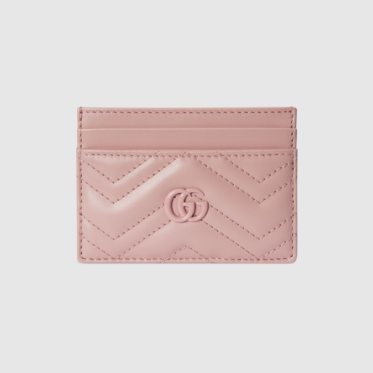 GG Marmont matelassé card case in light pink leather | GUCCI® NL