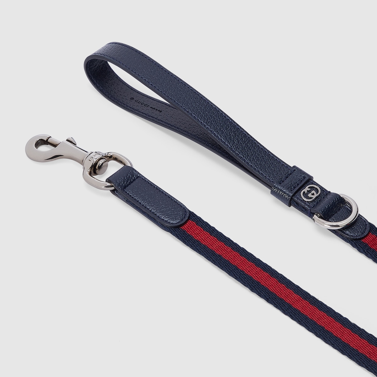 Small/medium pet leash in blue and red fabric | GUCCI® SG