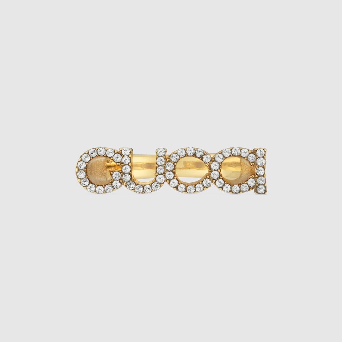 Gucci Gucci Letter Ring Size L Gold Toned Metal Gold Toned Metal