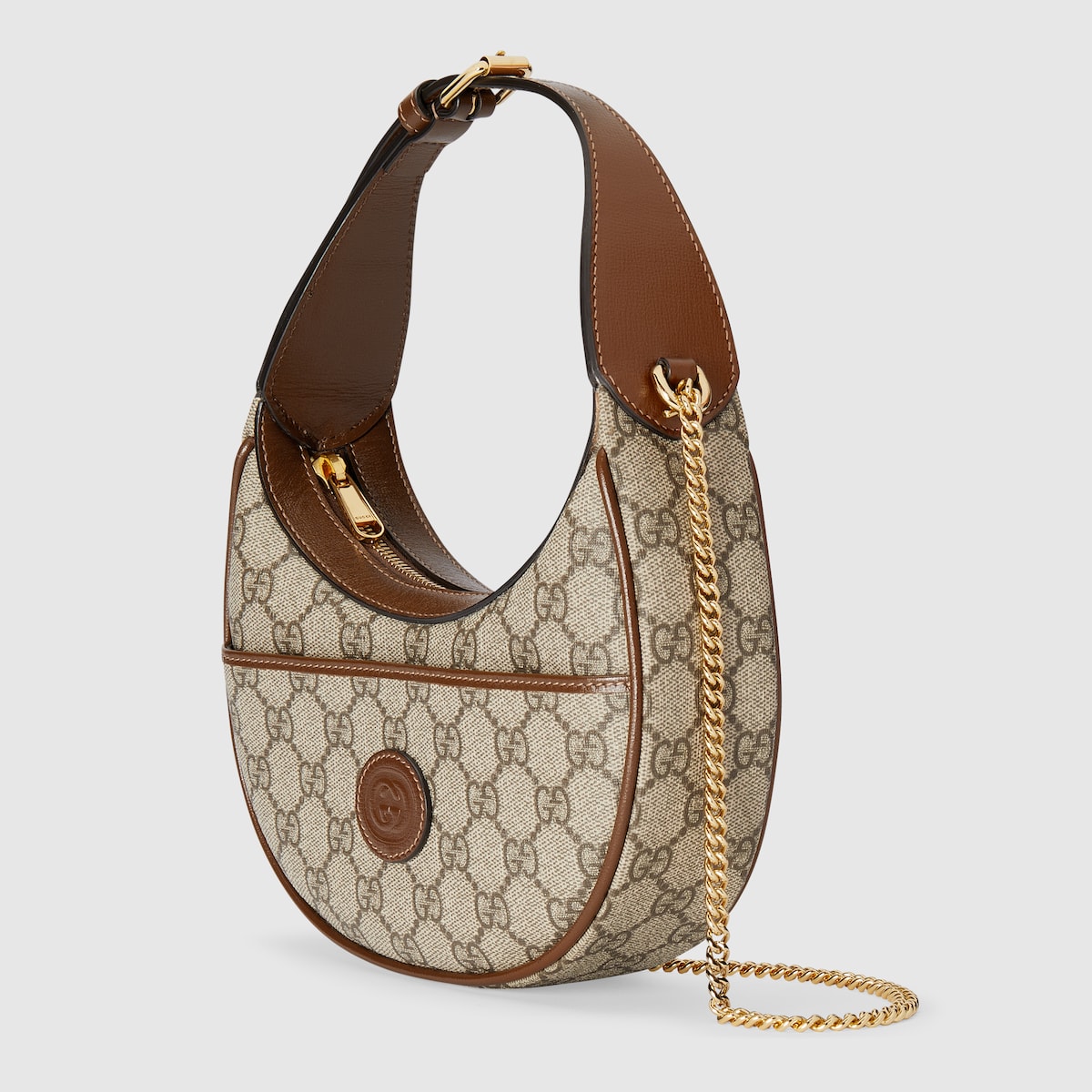 กระเป๋า Ophidia GG mini shoulder bag inSupreme สีเบจและสีน้ำตาลอีโบนี | GUCCI® TH