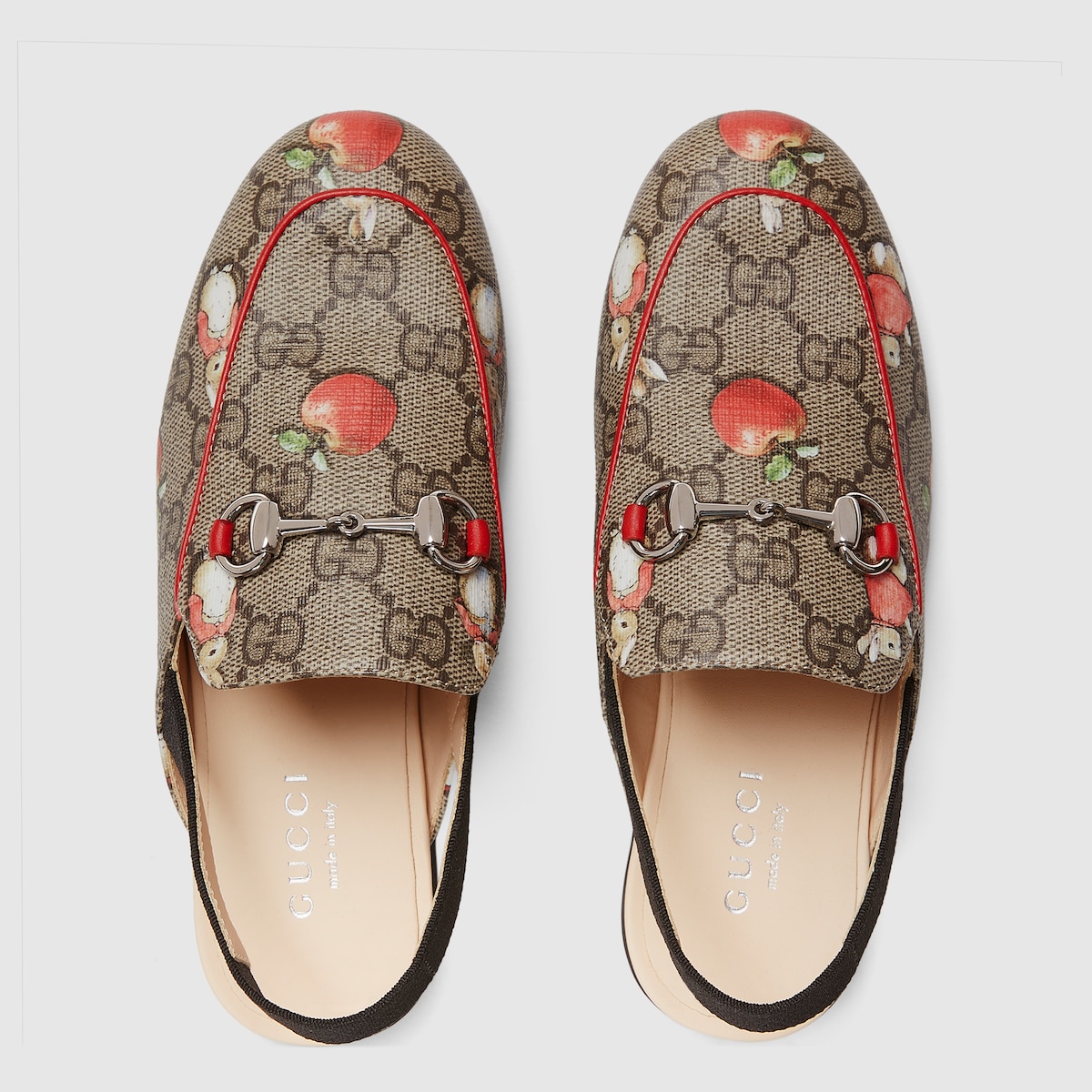 Peter Rabbit™ x Gucci Princetown slipper in beige and ebony Supreme ...