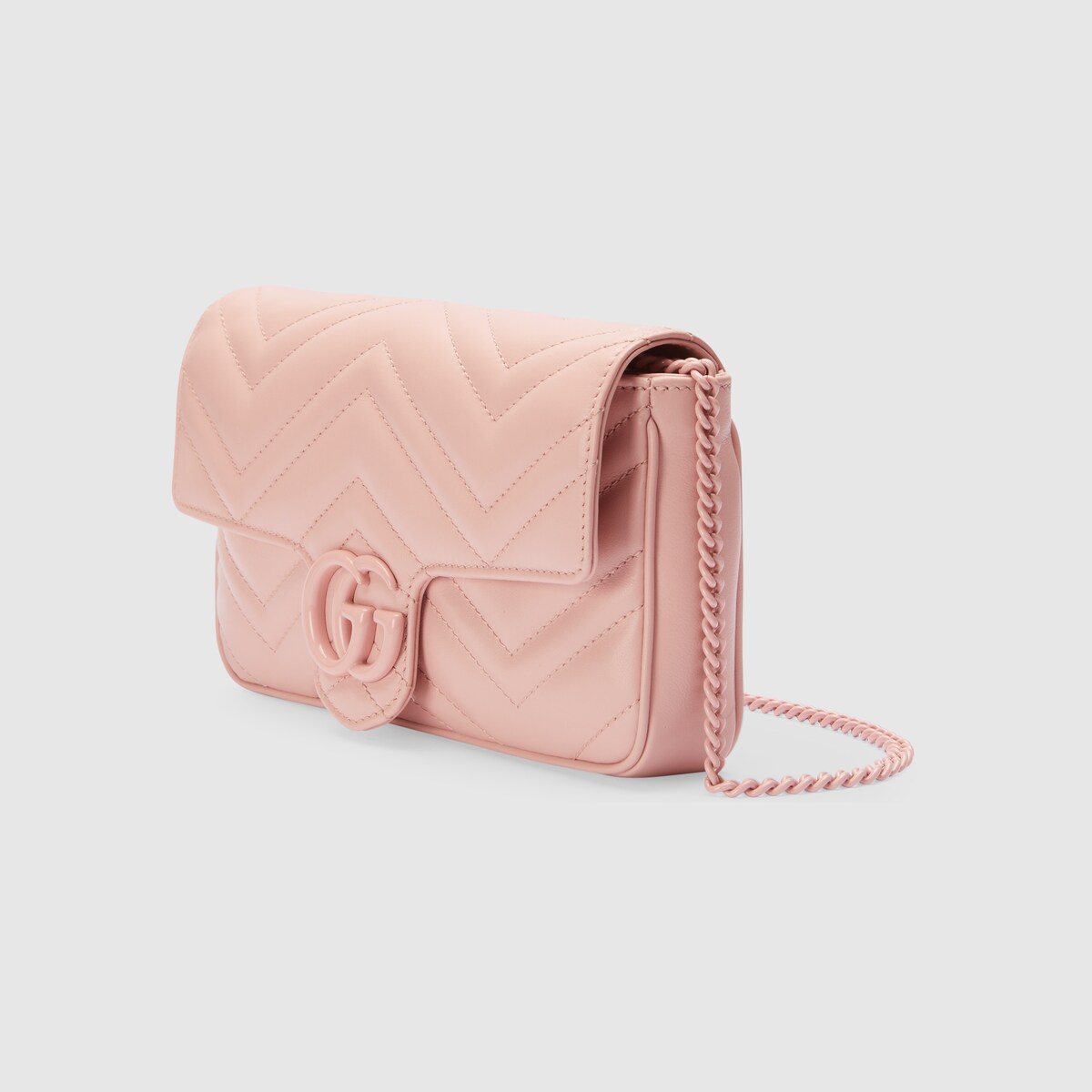 GG Marmont Super-Mini-Tasche in hellrosafarbenes Leder | GUCCI® CH