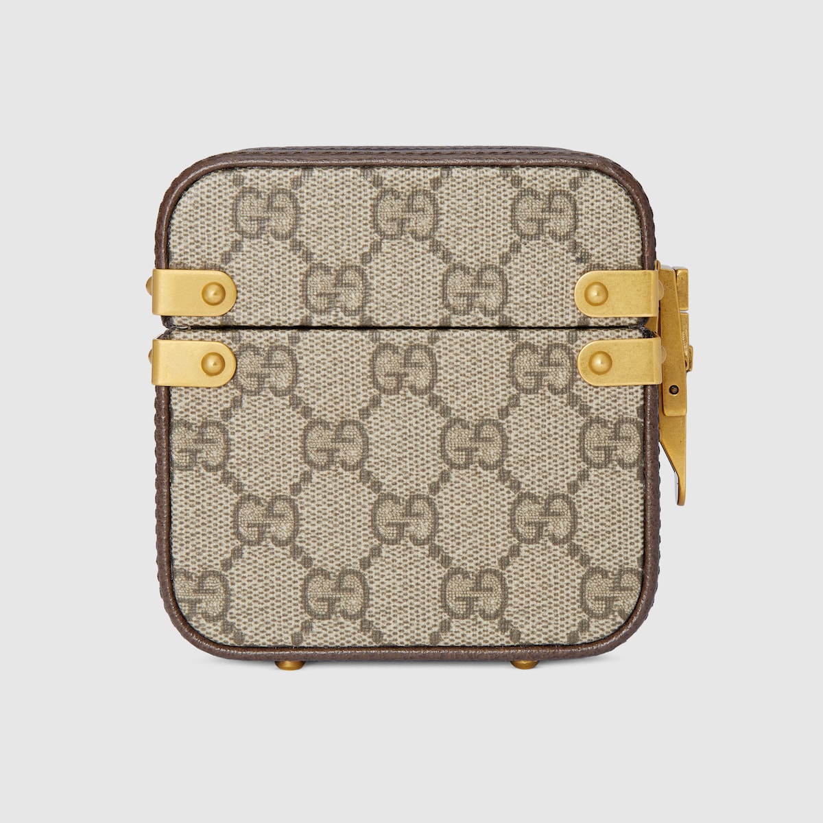 Gucci Savoy mini rigid beauty case in beige and ebony Supreme | GUCCI® US