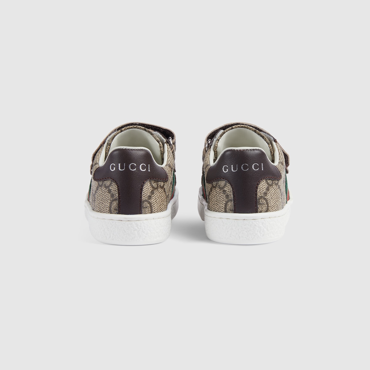 Toddler Gucci Ace sneaker in beige and ebony GG Supreme | GUCCI® US
