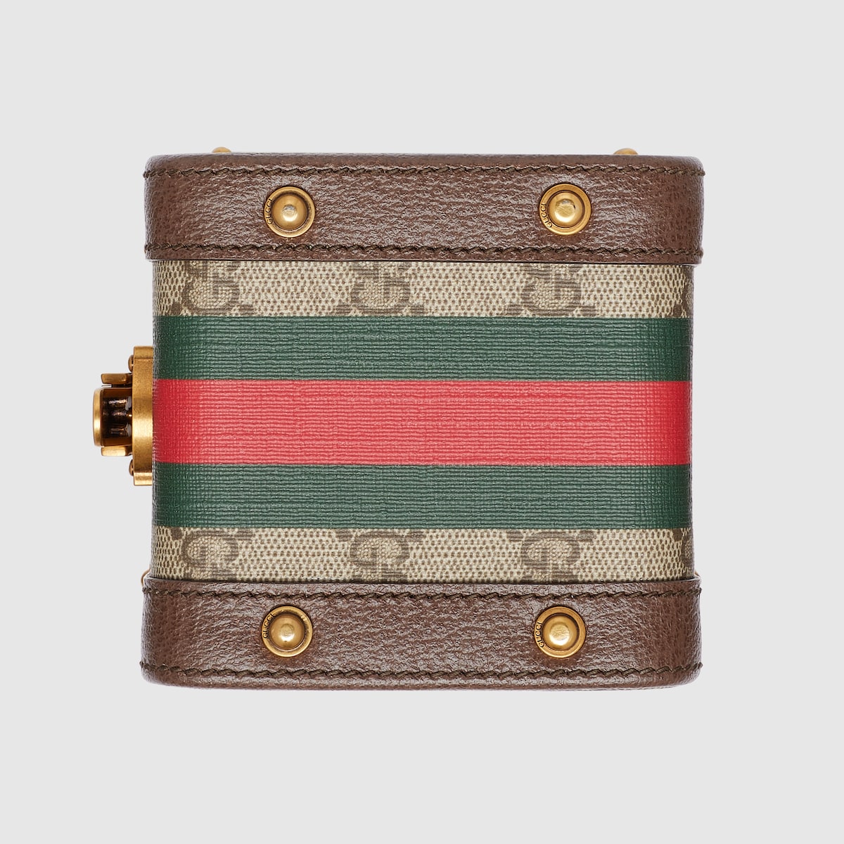 Gucci Savoy mini rigid beauty case in beige and ebony Supreme | GUCCI® US