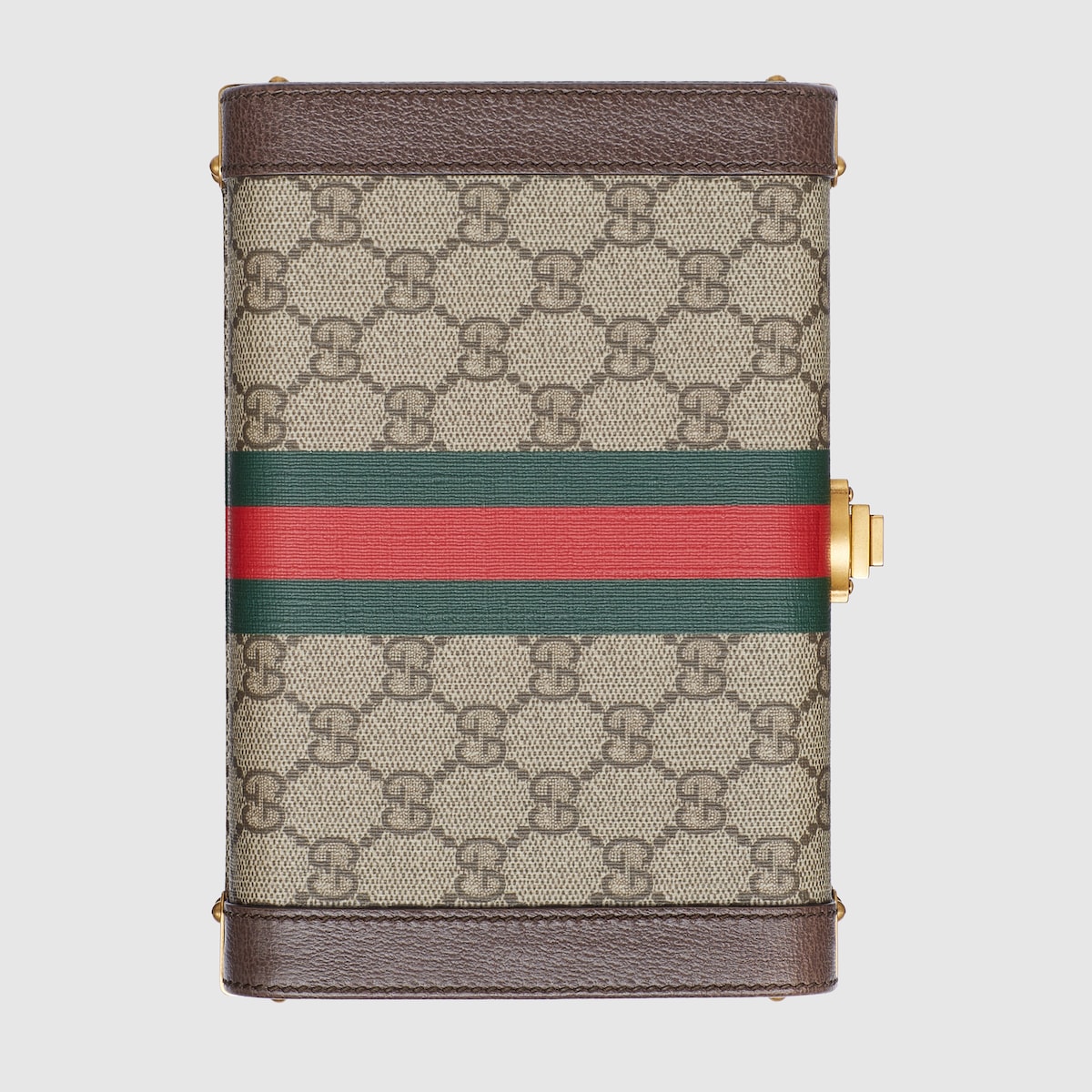 Gucci Savoy mini rigid beauty case in beige and ebony Supreme | GUCCI® US