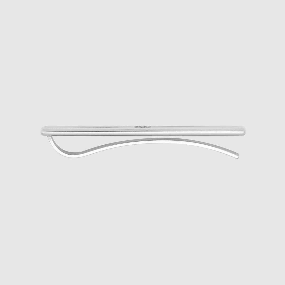 Diagonal Interlocking G tie bar in 925 sterling silver | GUCCI® US