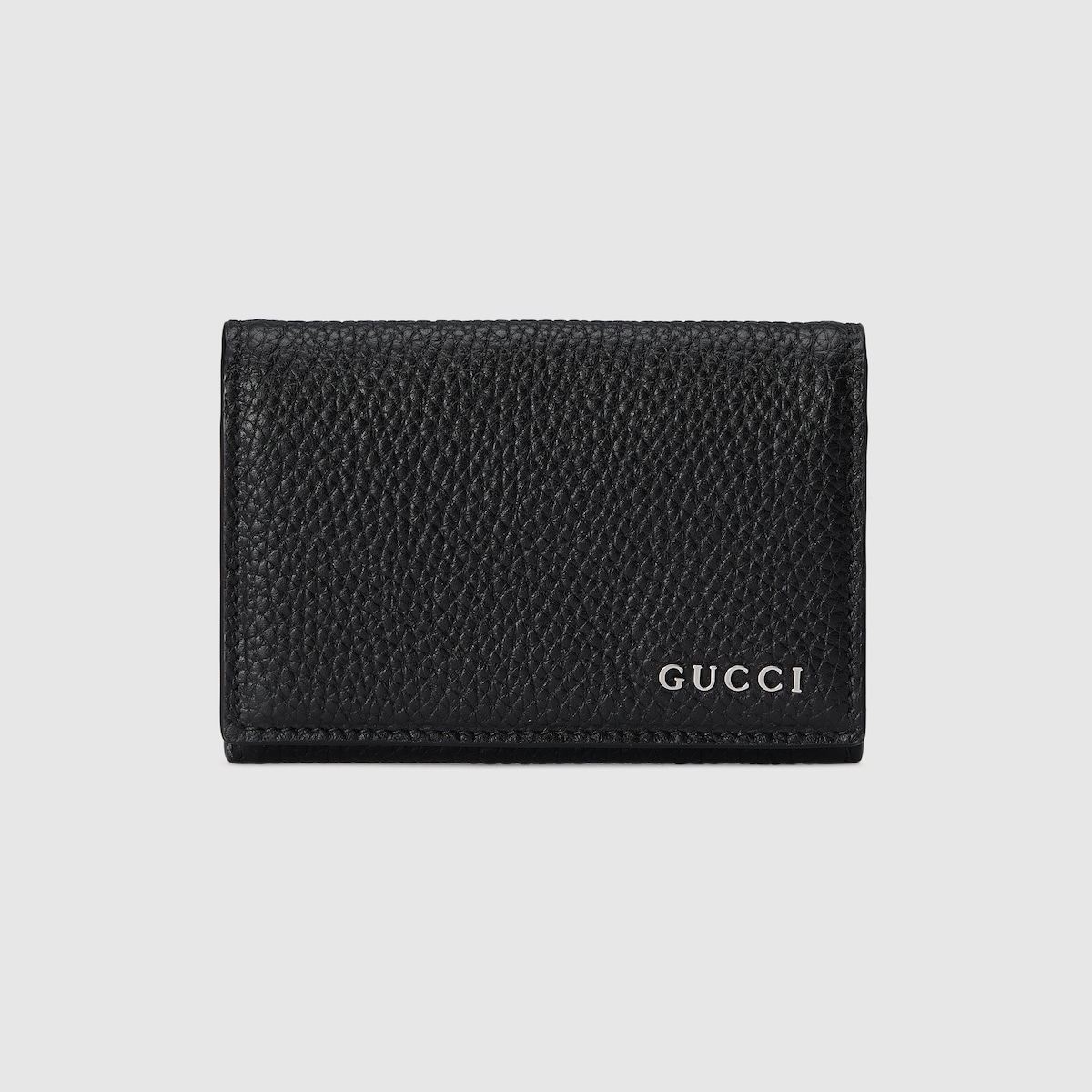 Long card case wallet with Gucci logo in black leather | GUCCI® US
