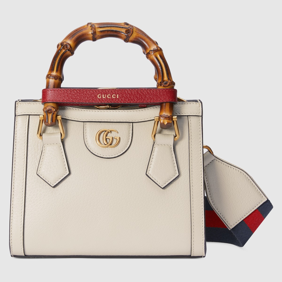 Gucci Diana small tote bag in white leather | GUCCI® Australia