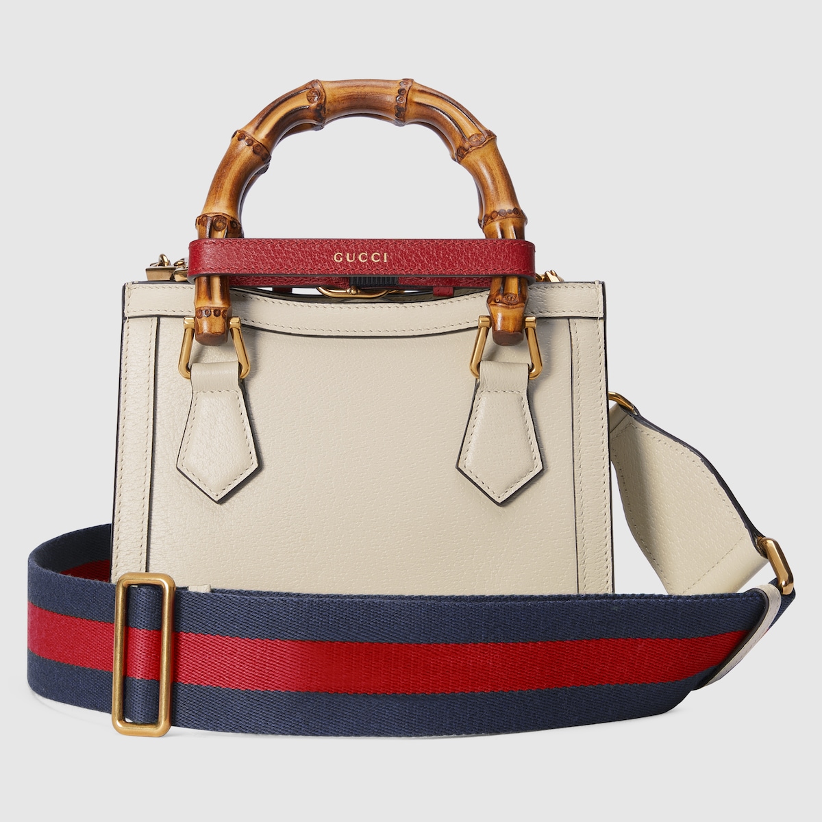 Gucci Diana small tote bag in white leather | GUCCI® US