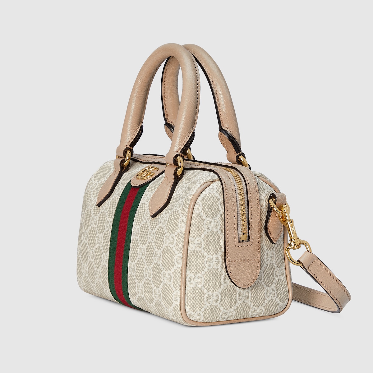 Ophidia small boston bag in beige and white GG Supreme | GUCCI® NZ
