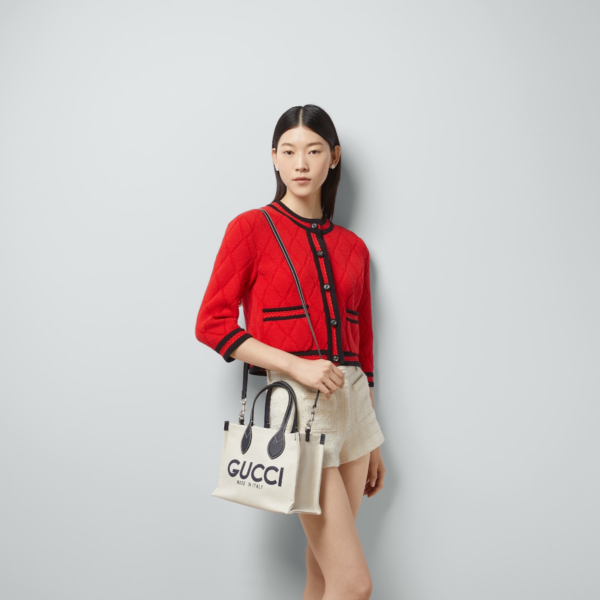 日本限定グッチ プリント ミニ トートバッグベージュ キャンバス | GUCCI® JP