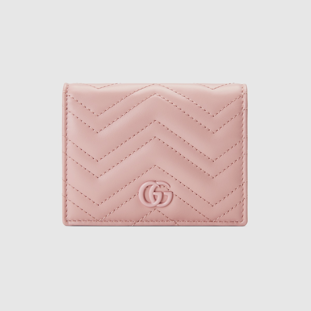 GG Marmont card case wallet in light pink leather | GUCCI® Canada