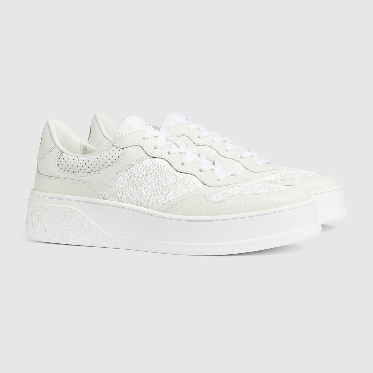 Baskets massives avec détail GG pour homme en toile GG Supreme blanc et ...