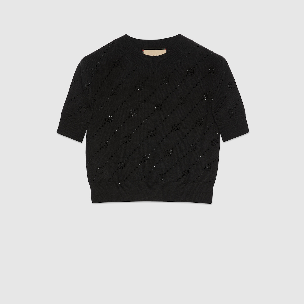 Cashmere jumper with Interlocking G in black | GUCCI® UK