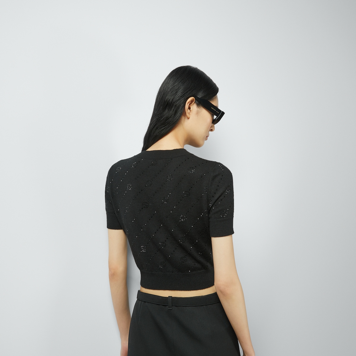 Cashmere jumper with Interlocking G in black | GUCCI® UK