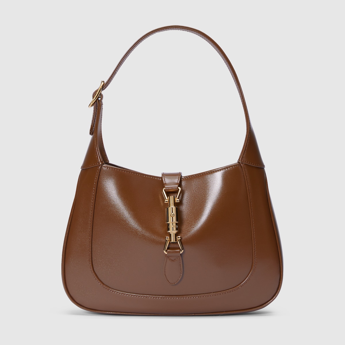 Jackie 1961 small shoulder bag in brown leather | GUCCI® NO