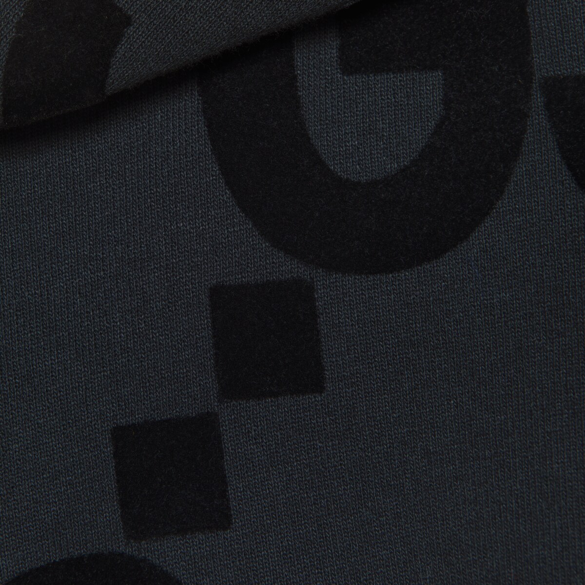 GG flocked print cotton fleece sweatshirt in black | GUCCI® Australia