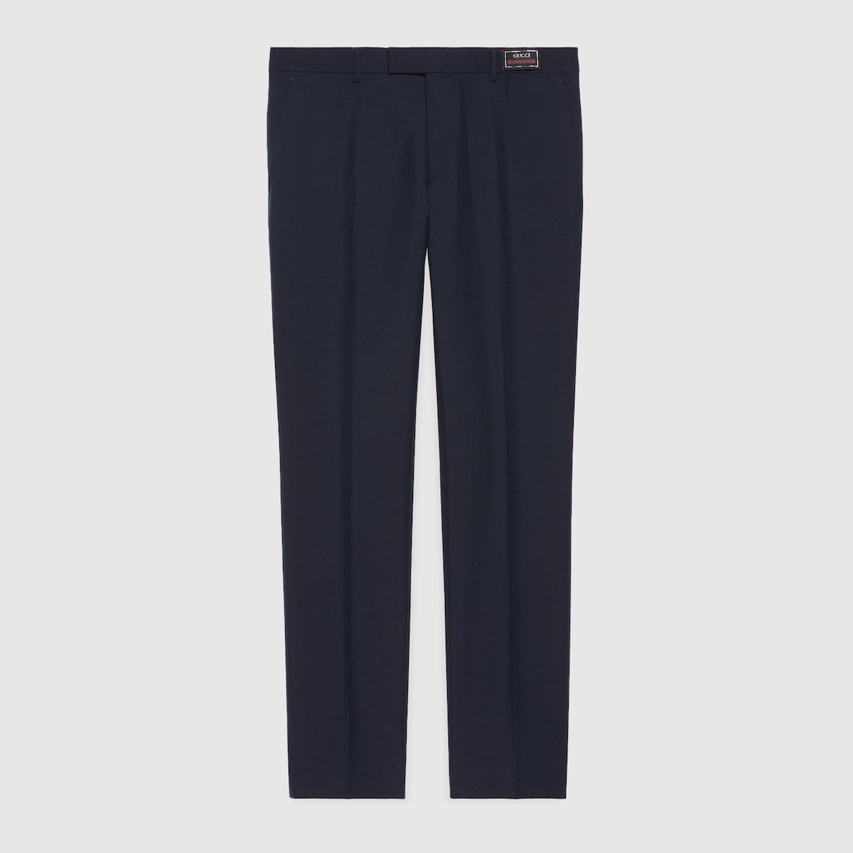 Cotton wool mohair formal trousers in blue | GUCCI® Australia
