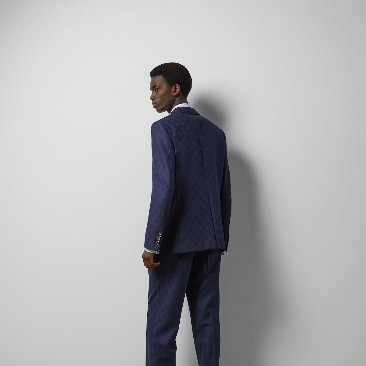 GG wool suit in dark blue | GUCCI® US