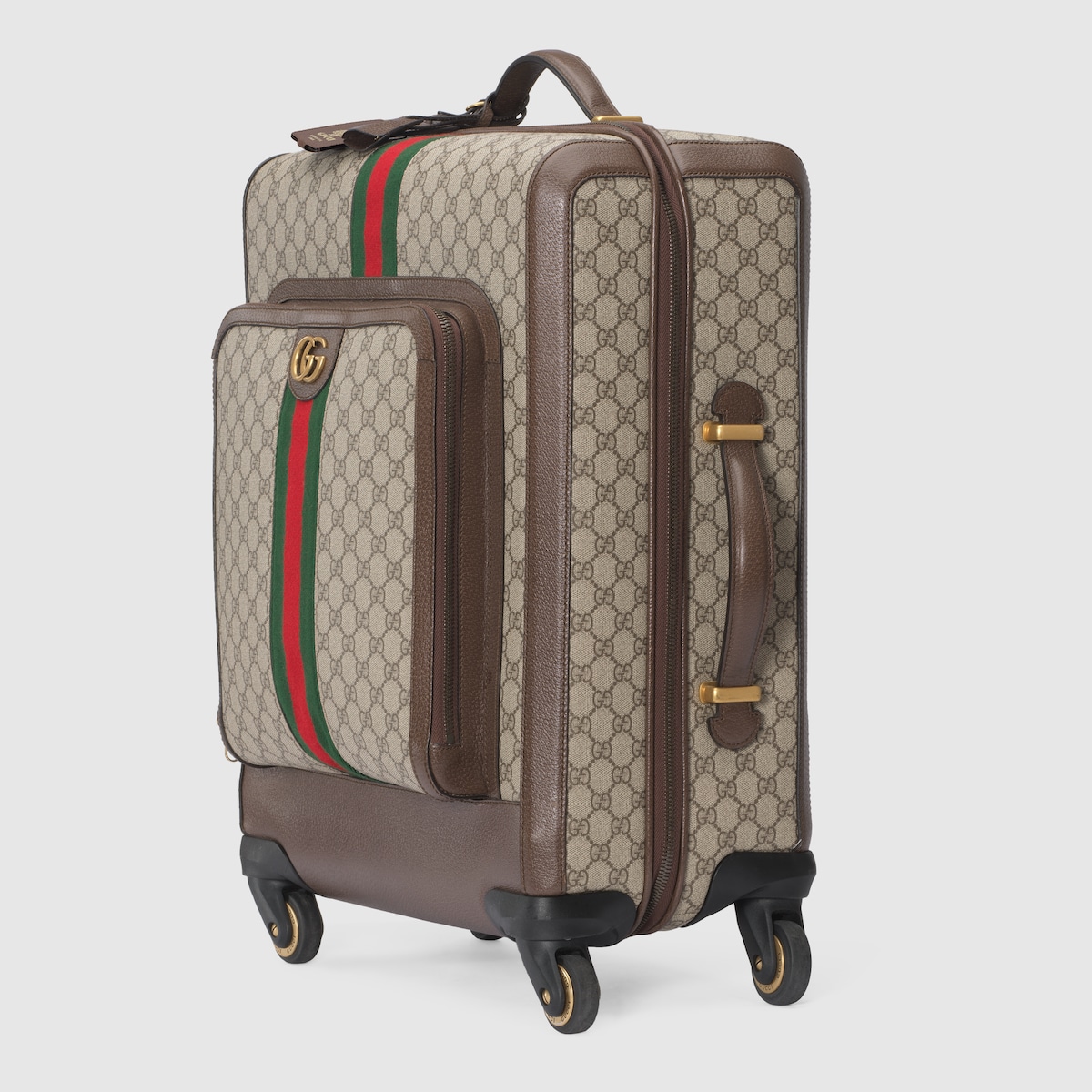 Gucci Savoy medium cabin plus trolley in beige and ebony Supreme ...
