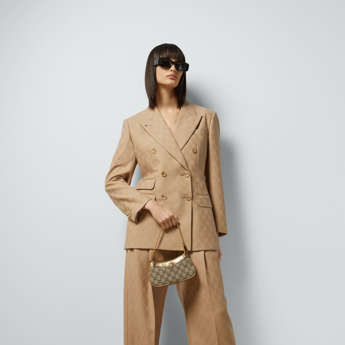 Ophidia mini bag in beige and ebony Supreme | GUCCI® NL