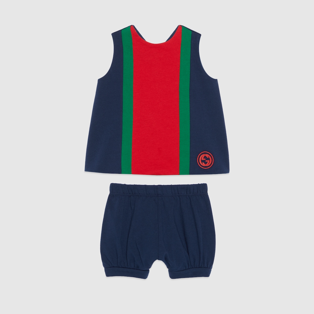 Baby two-piece gift set in blue | GUCCI® AE