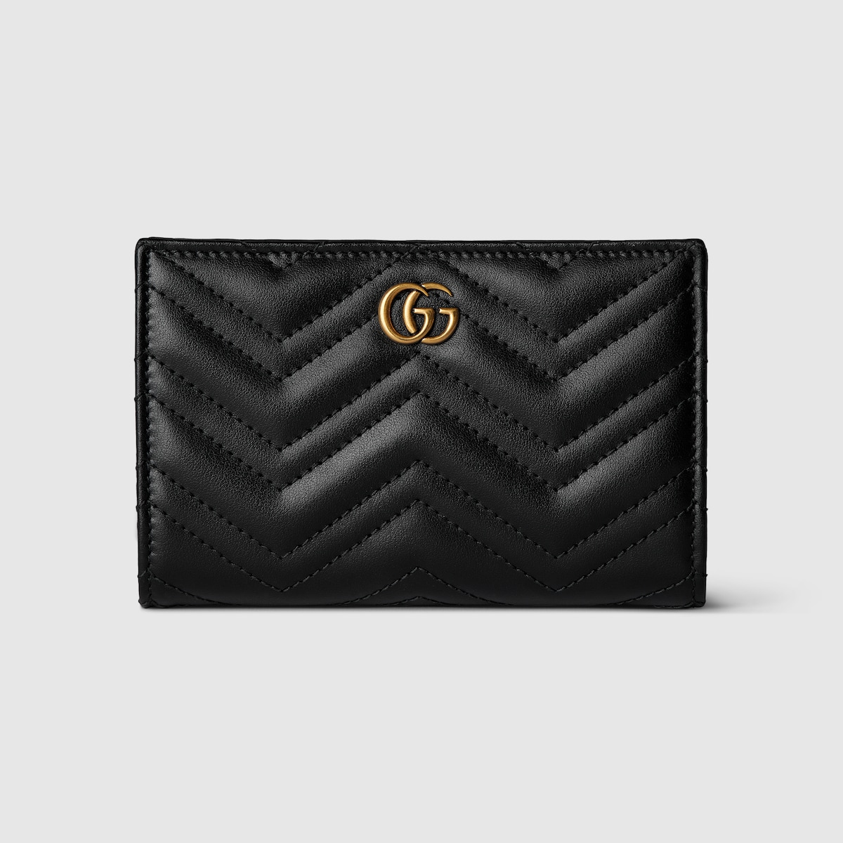GG Marmont wallet in black leather | GUCCI® US