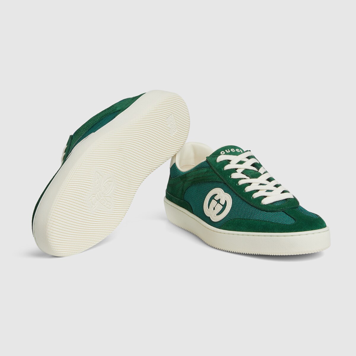 Men's G75 sneaker in green suede | GUCCI® Canada