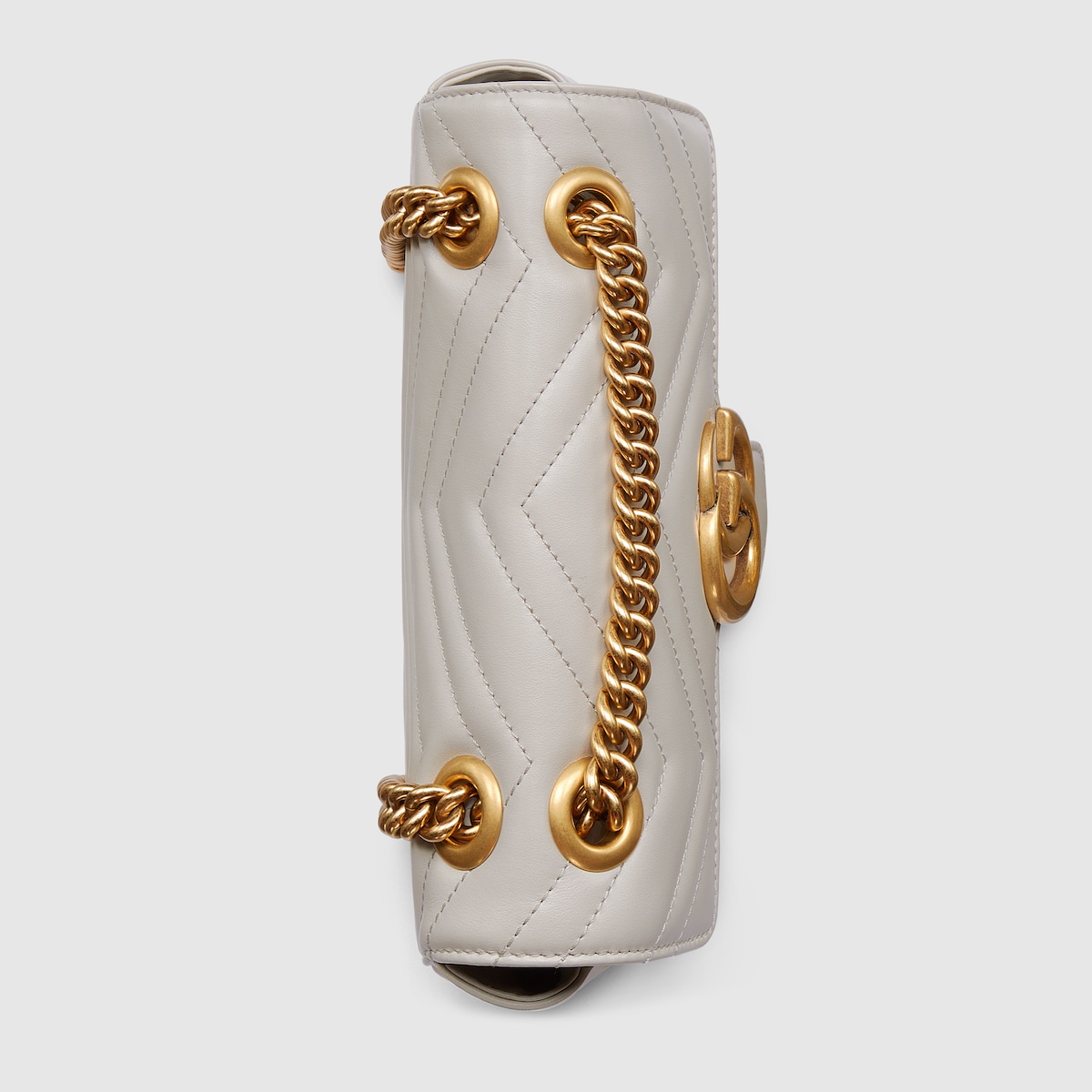 GG Marmont small shoulder bag in light grey leather | GUCCI® UK