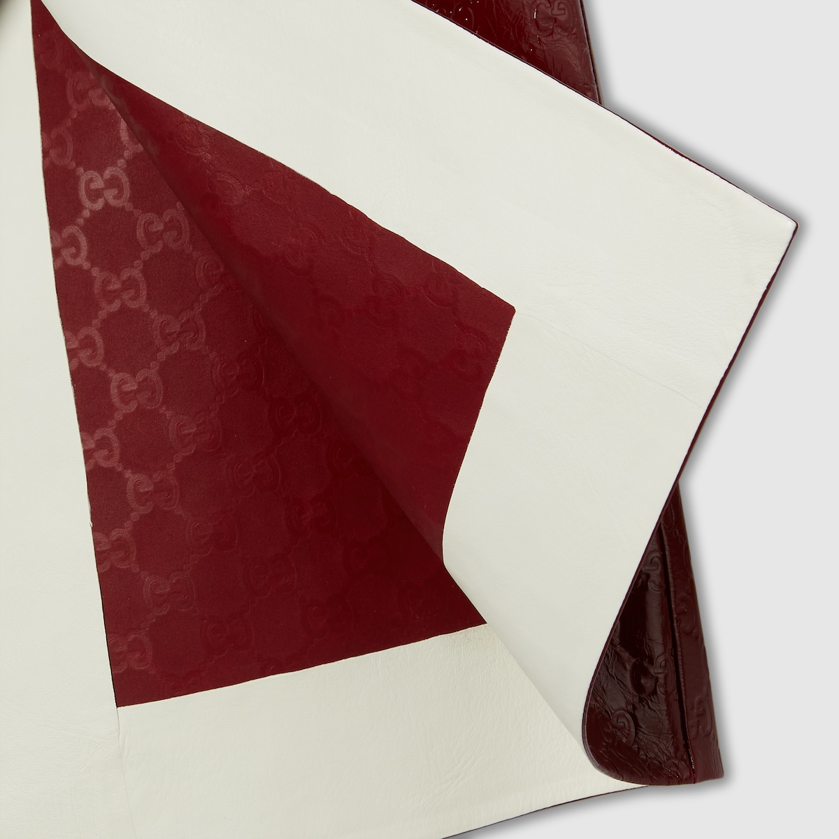 GG embossed mid-length skirt in Gucci Rosso Ancora | GUCCI® US