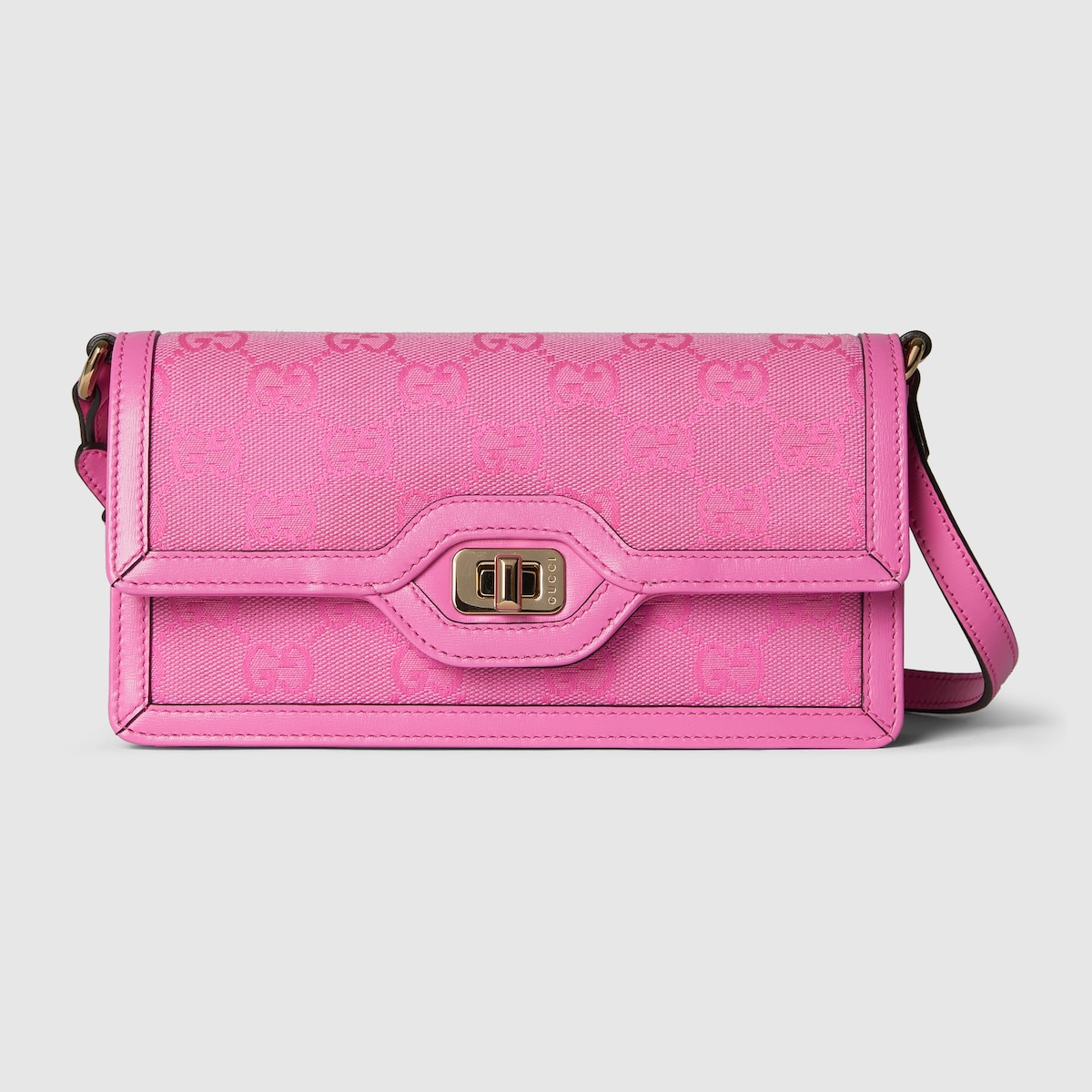 Gucci Luce mini shoulder bag in pink GG canvas | GUCCI® Australia