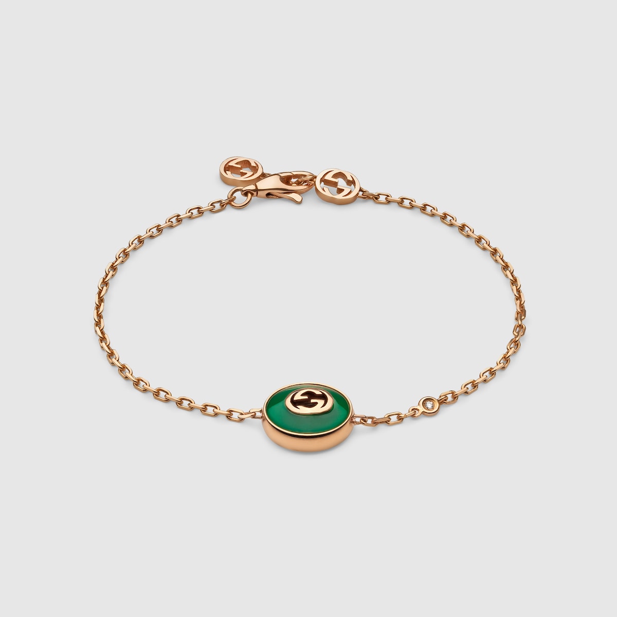 Gucci Interlocking 18k chain bracelet in 18k rose gold | GUCCI® US